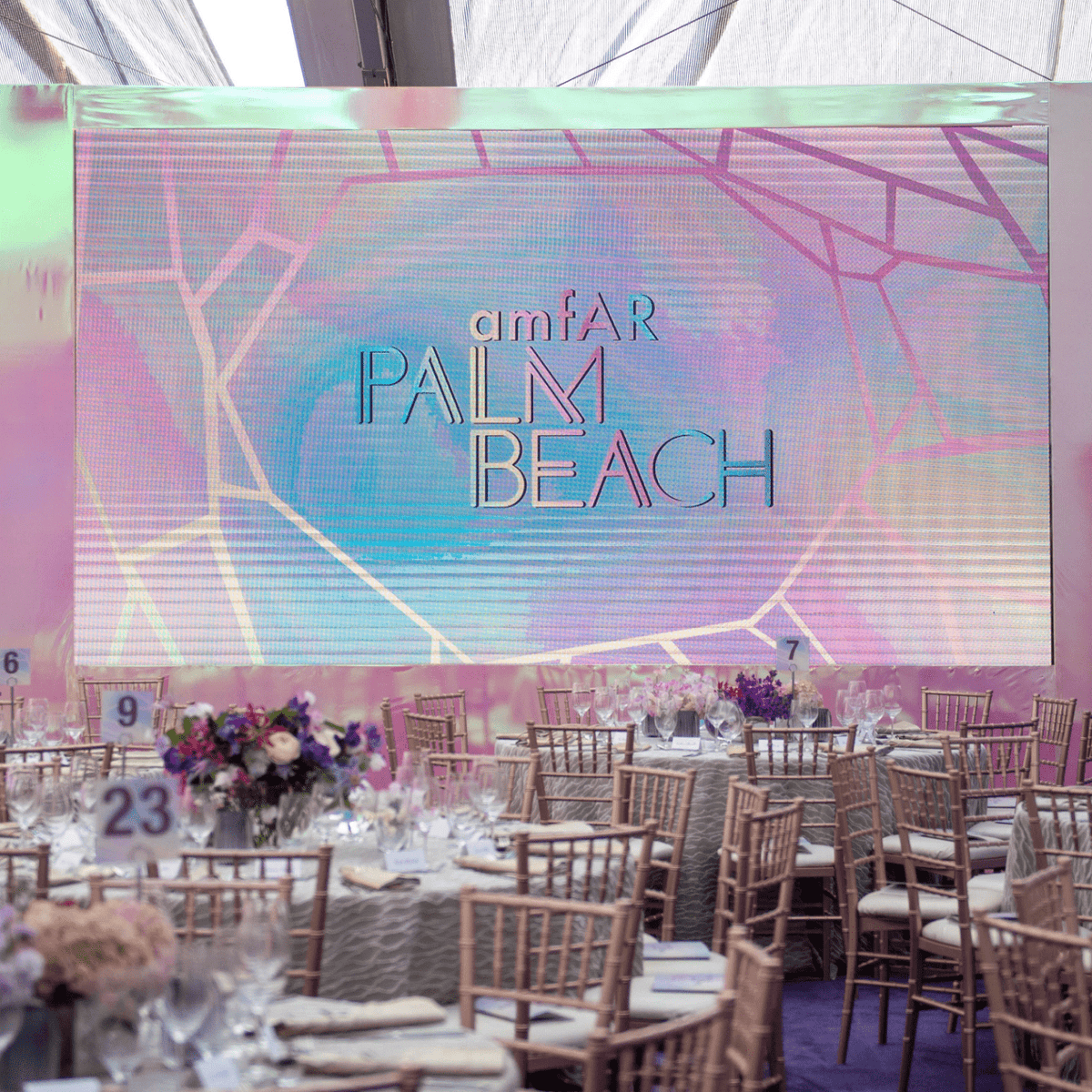 Ceci New York's Event Branding for amfAR's Second Annual Palm Beach Gala
