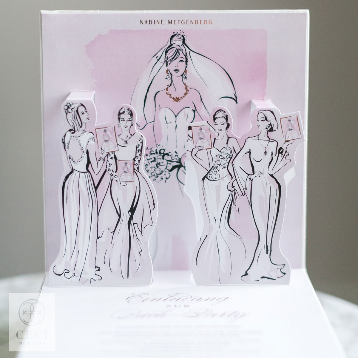 A Playful, Bridal-Inspired Invitation for a Book Launch in Germany ...