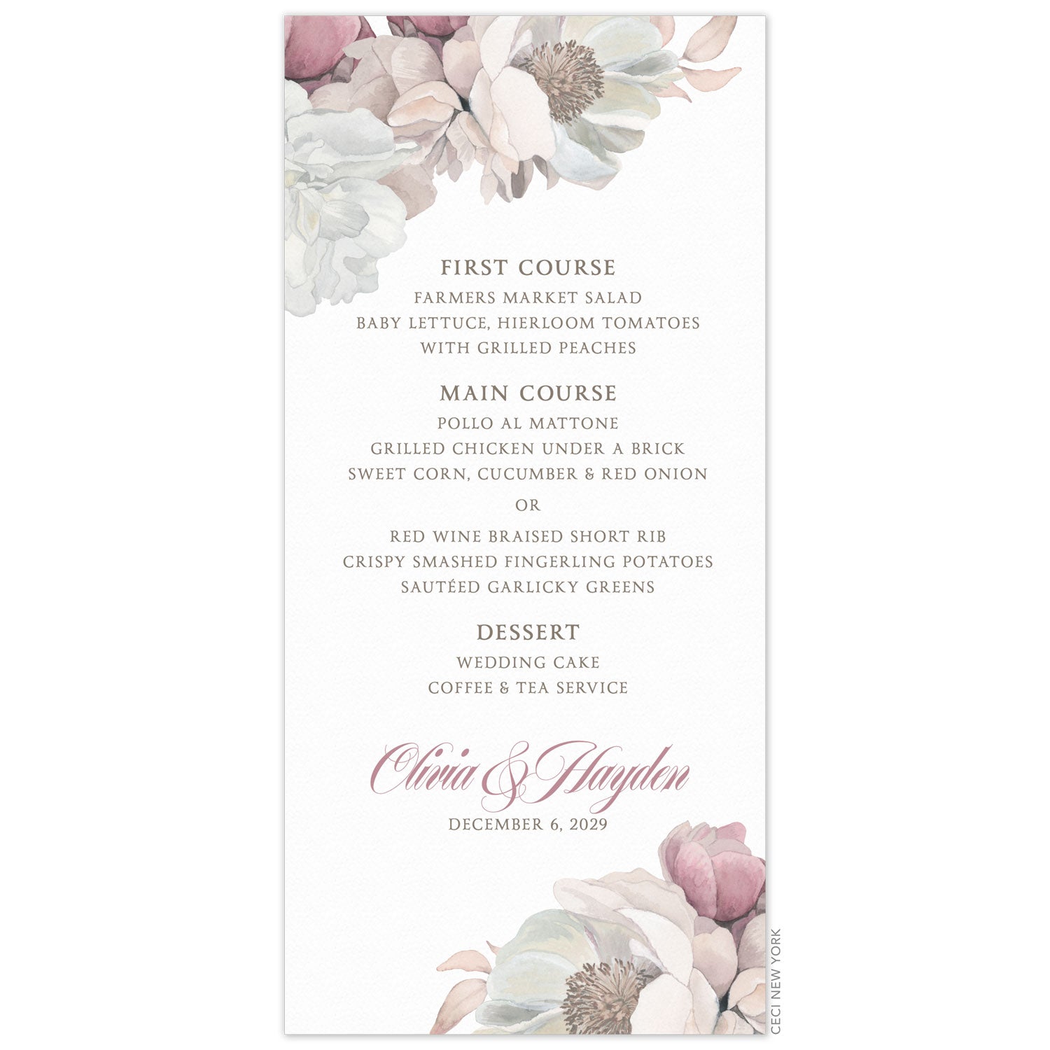 Colette Garden Menu – Ceci New York