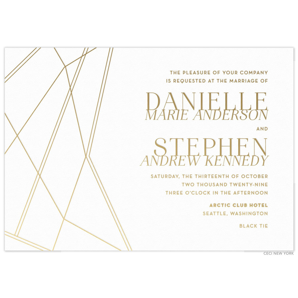 Diamond Faceted Edge Invitation – Ceci New York