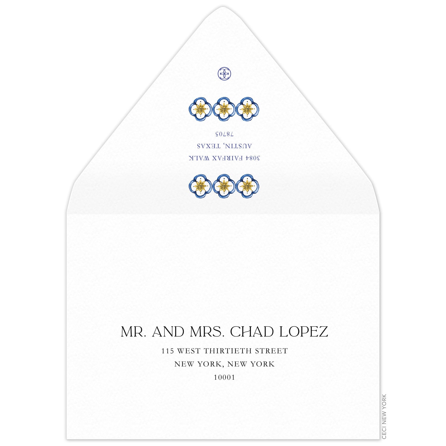 Fiorella Tile Save the Date Envelope – Ceci New York