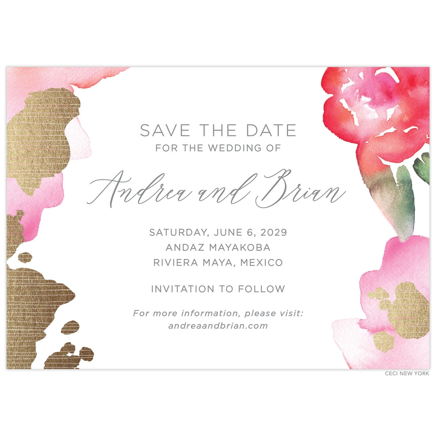 blush pink save the dates